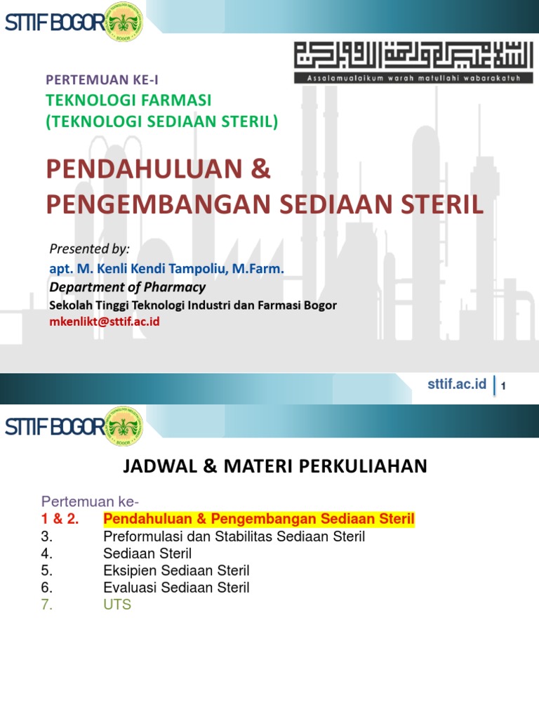 1-2. Pengembangan Formula Sediaan Steril | PDF