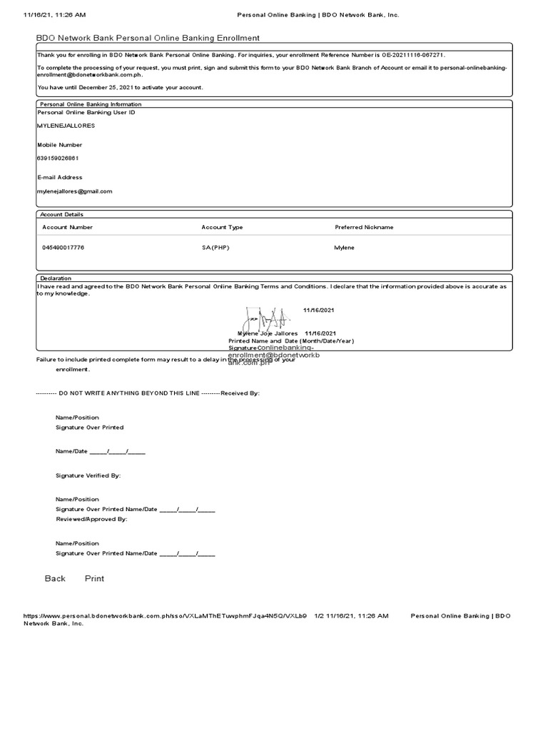 BDO Online Banking Enrollment Guide | PDF | Online Banking | Banks & Banking