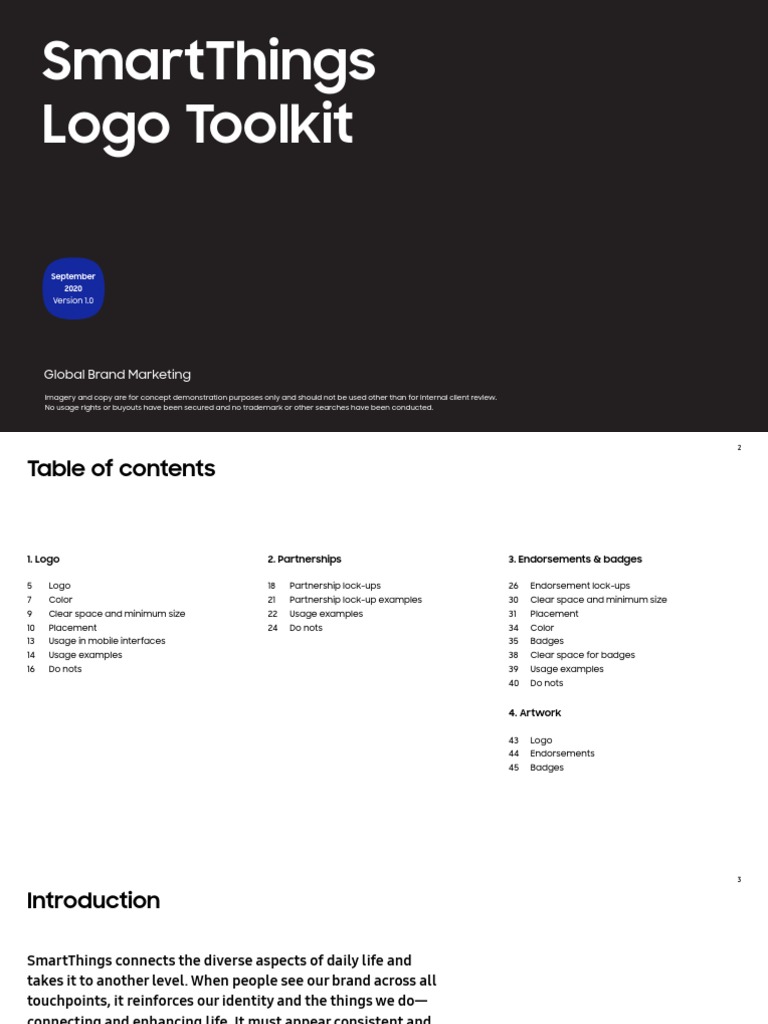 SmartThings Logo Toolkit Final | Download Free PDF | Page Layout | Logos