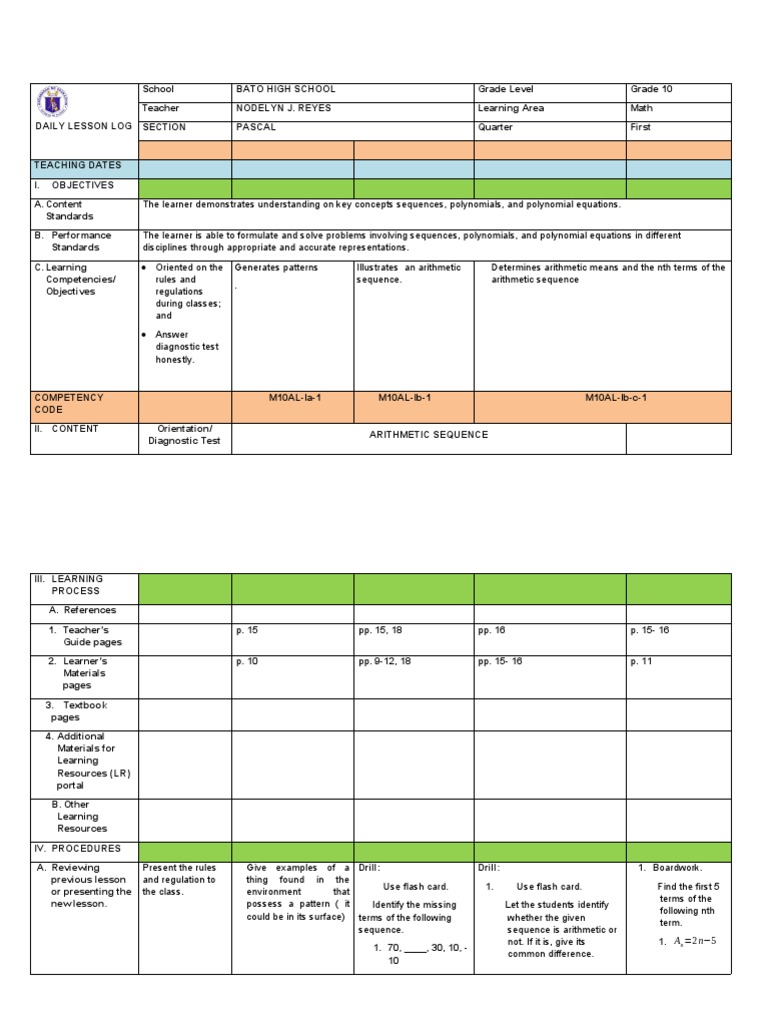 G10-Q1 DLL | PDF | Learning | Teachers