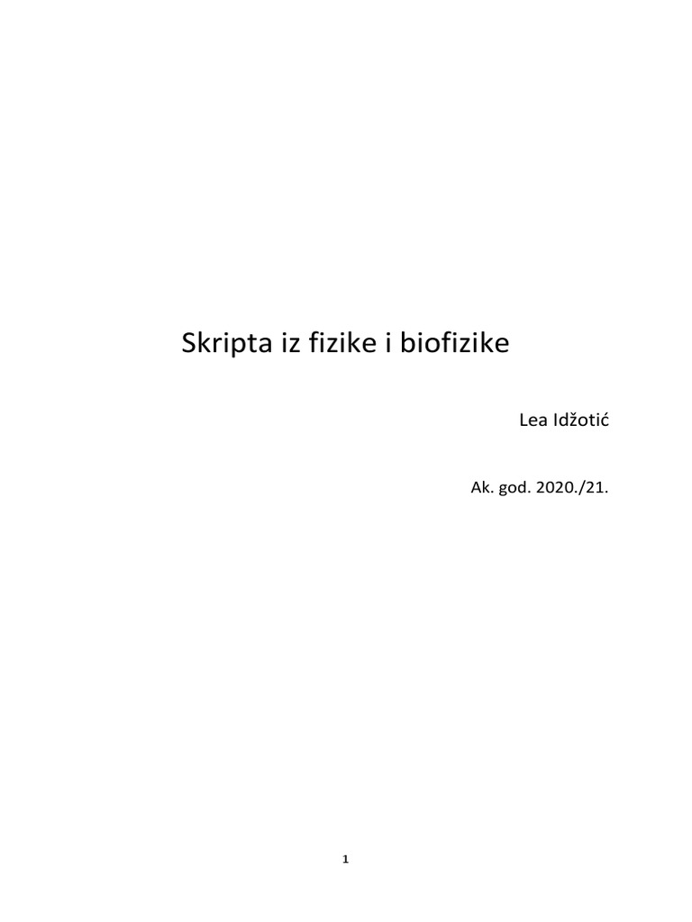 Skripta Iz Fizike | PDF