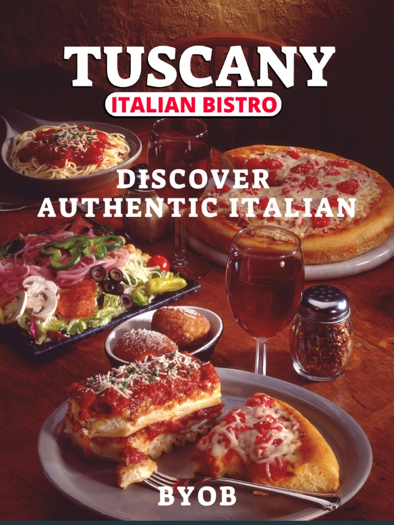 Tuscany Menu V6 | PDF | Pizza | Tomato Sauce