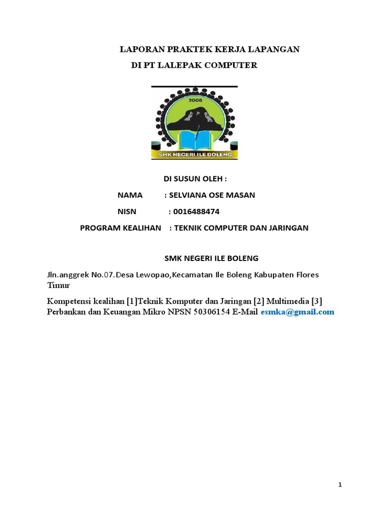 Laporan Praktek Kerja Lapangan | PDF