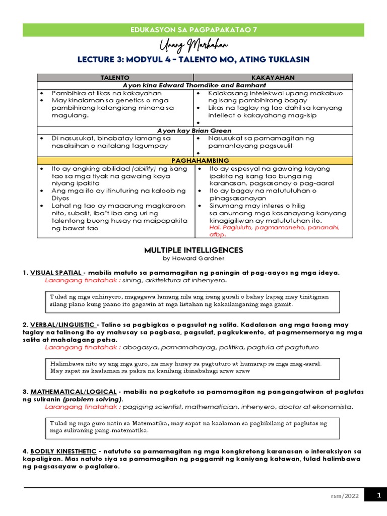 Lecture 4 Modyul 4 Q1 | PDF