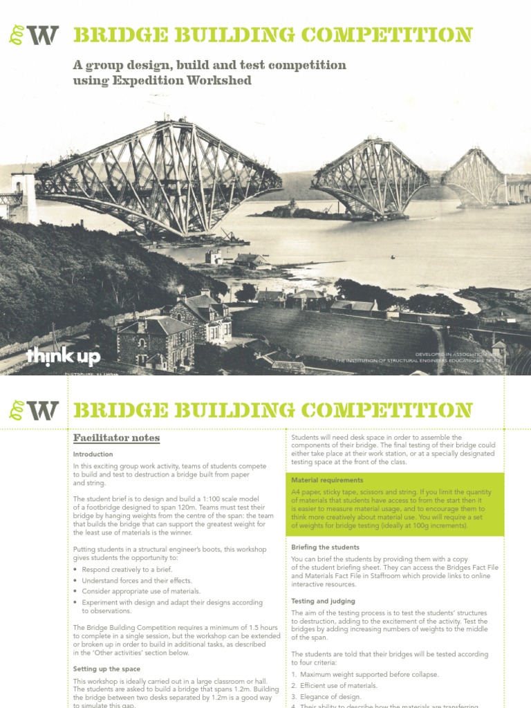 Bridge Building Competition | PDF | Bridge | Design