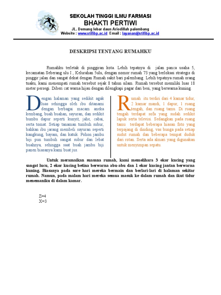 Deskripsi Tentang Rumahku | PDF