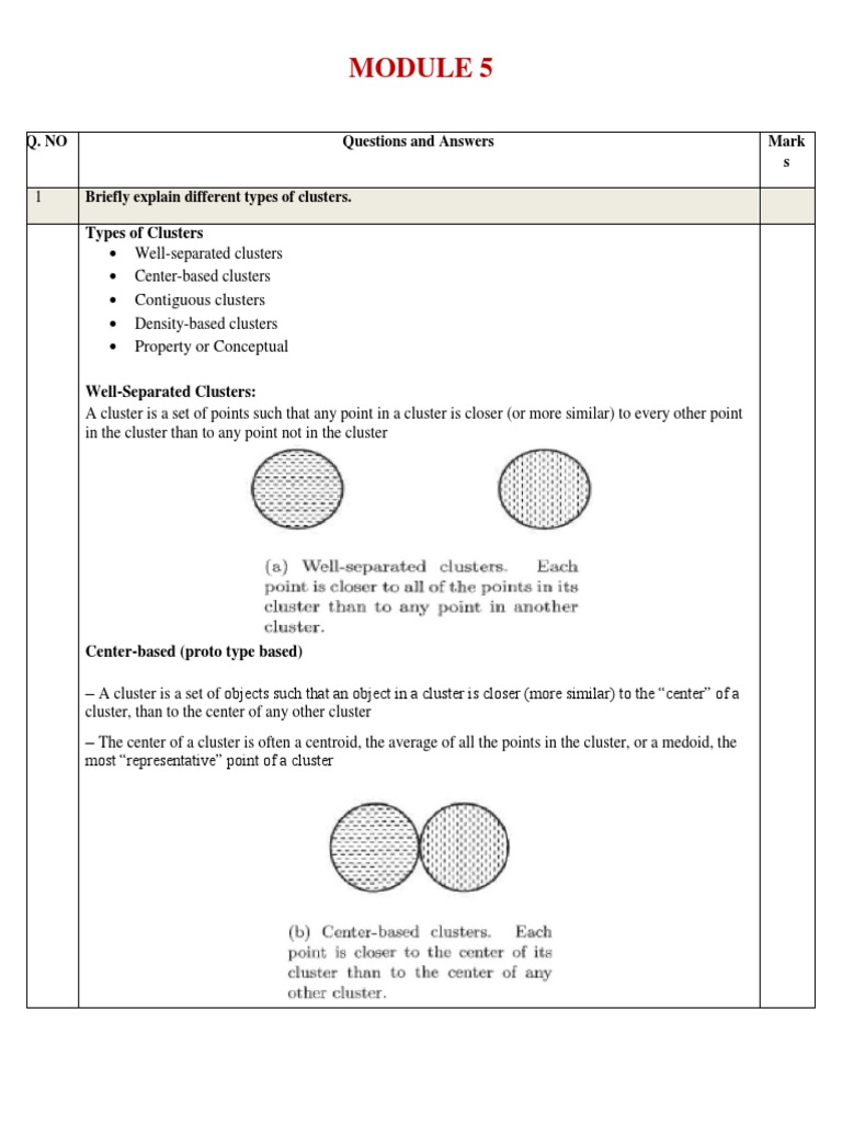 Module5 QB 1 | PDF | Cluster Analysis | Data Mining