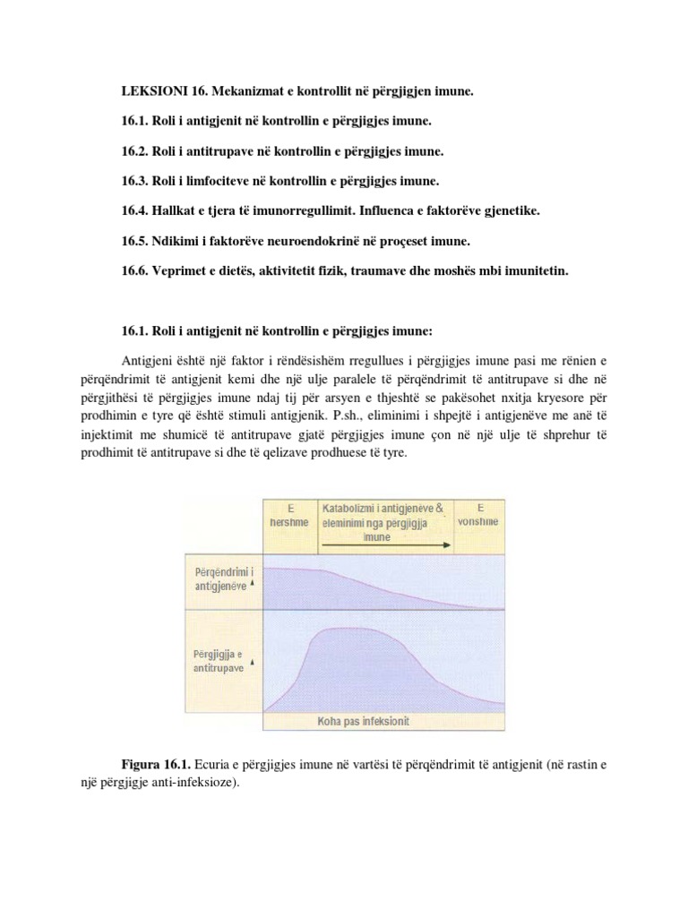 Leks.16. Mekanizmat e Kontrollit Pergjigjes Imune-1 | PDF