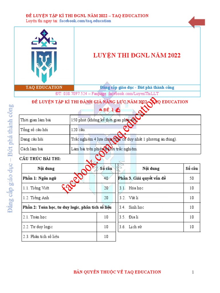 Bo 3 de Luyen Tap 2022 | PDF