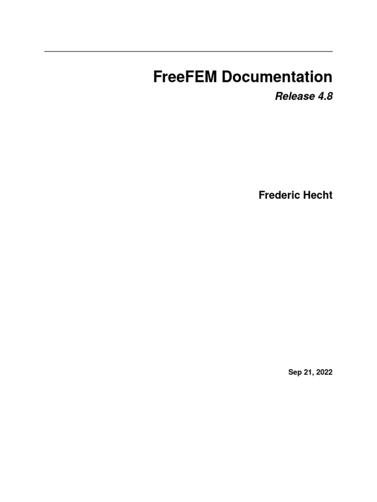 FreeFEM Documentation | PDF | Finite Element Method | Computing