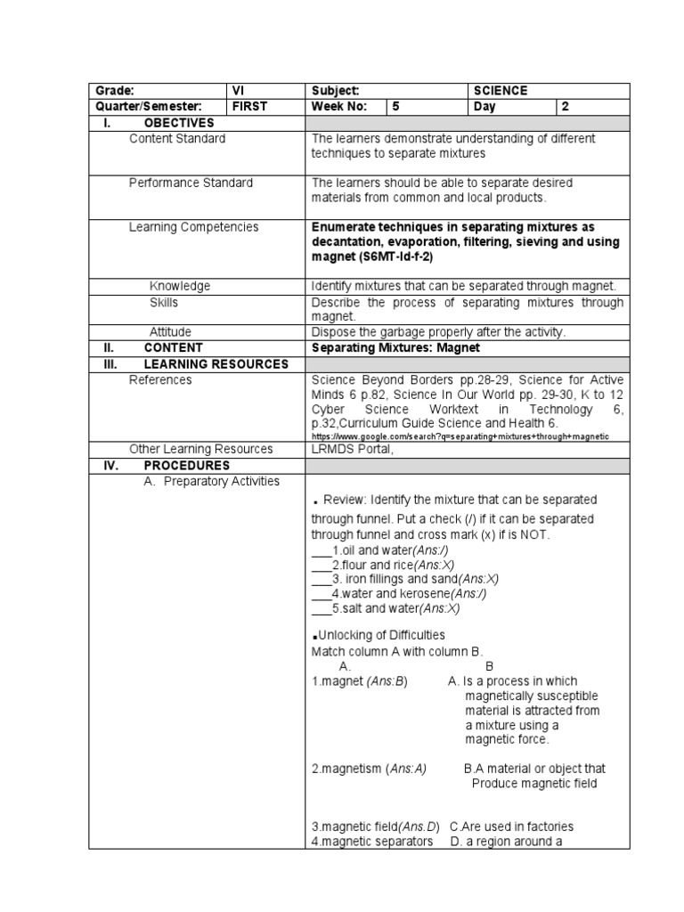 Contextualized DLP Week 5 Day 2 | PDF | Magnetism | Magnet