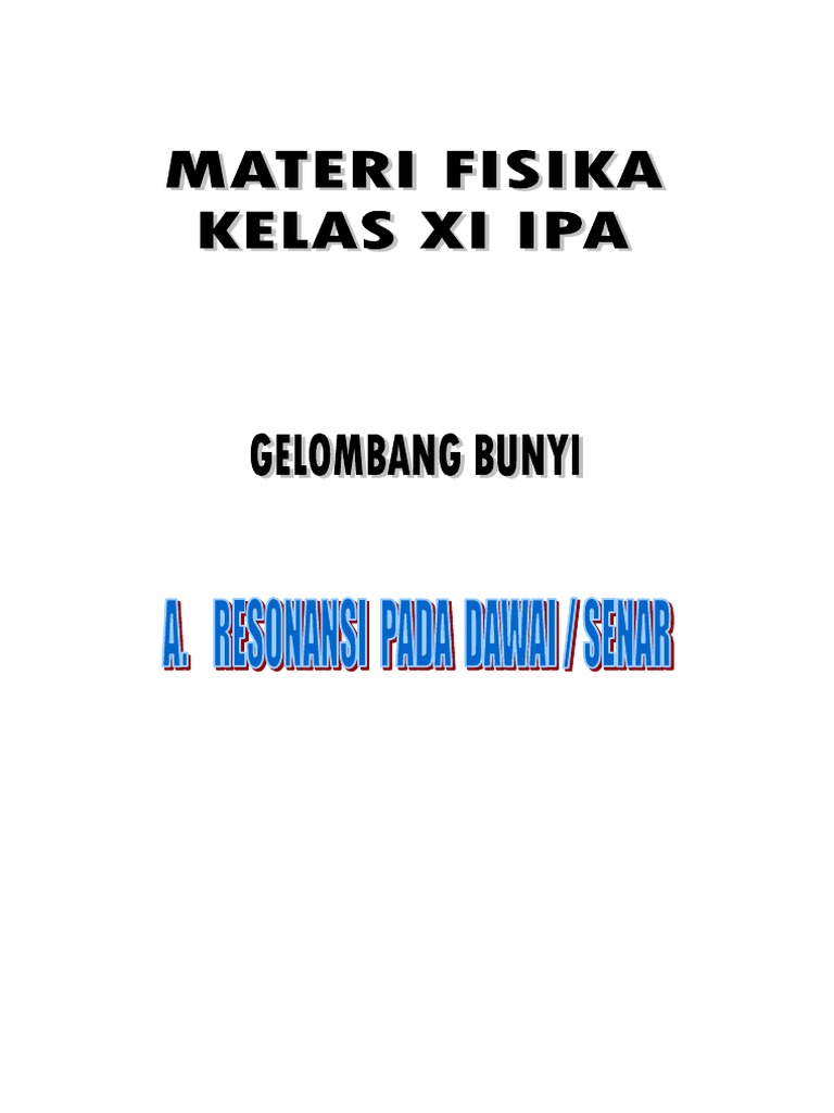 Resonansi Gelombang pada Dawai | PDF