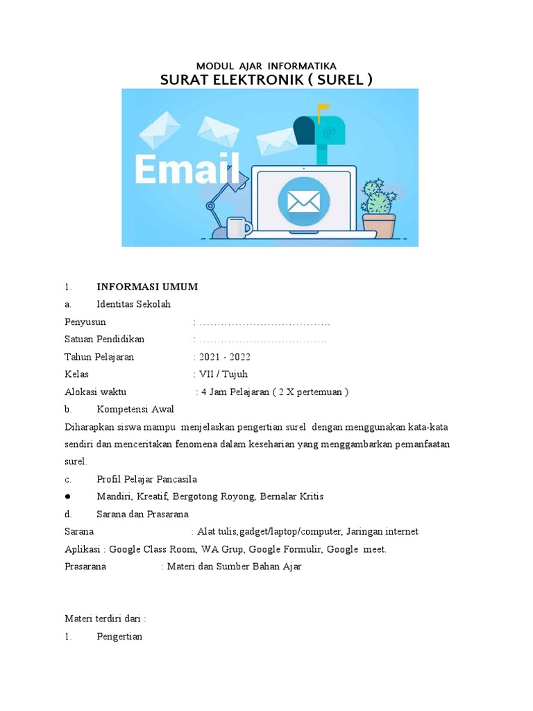 CONTOH FORMAT Modul Ajar | PDF