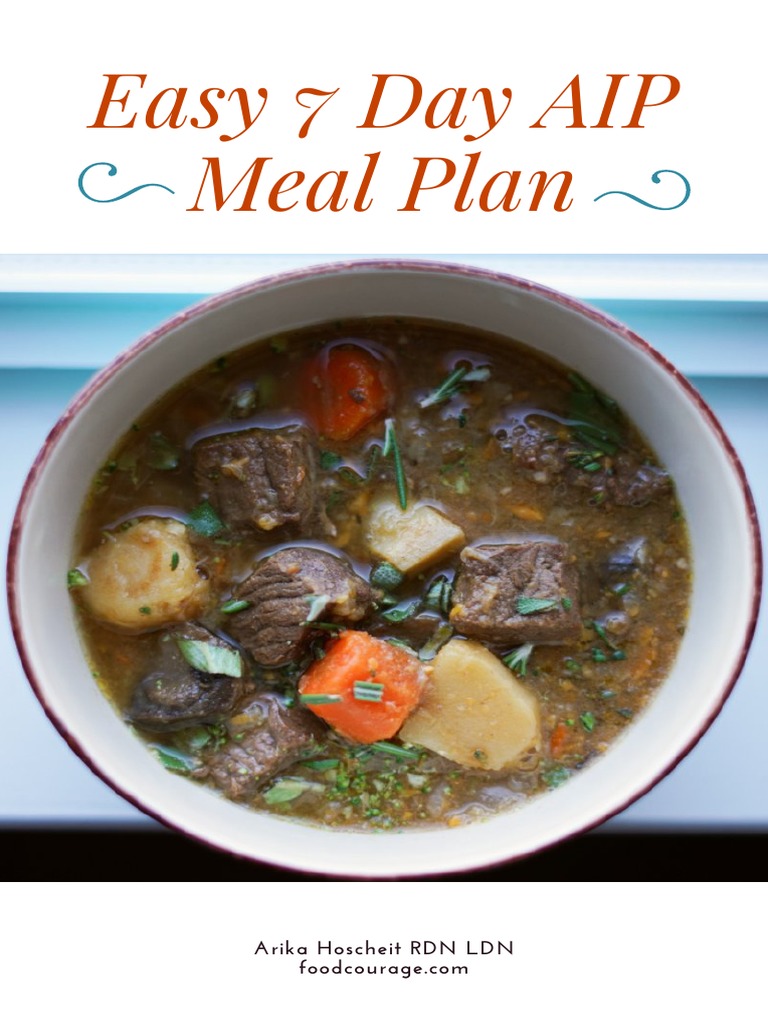 Aip Meal Plan | PDF | Meal | Lunch