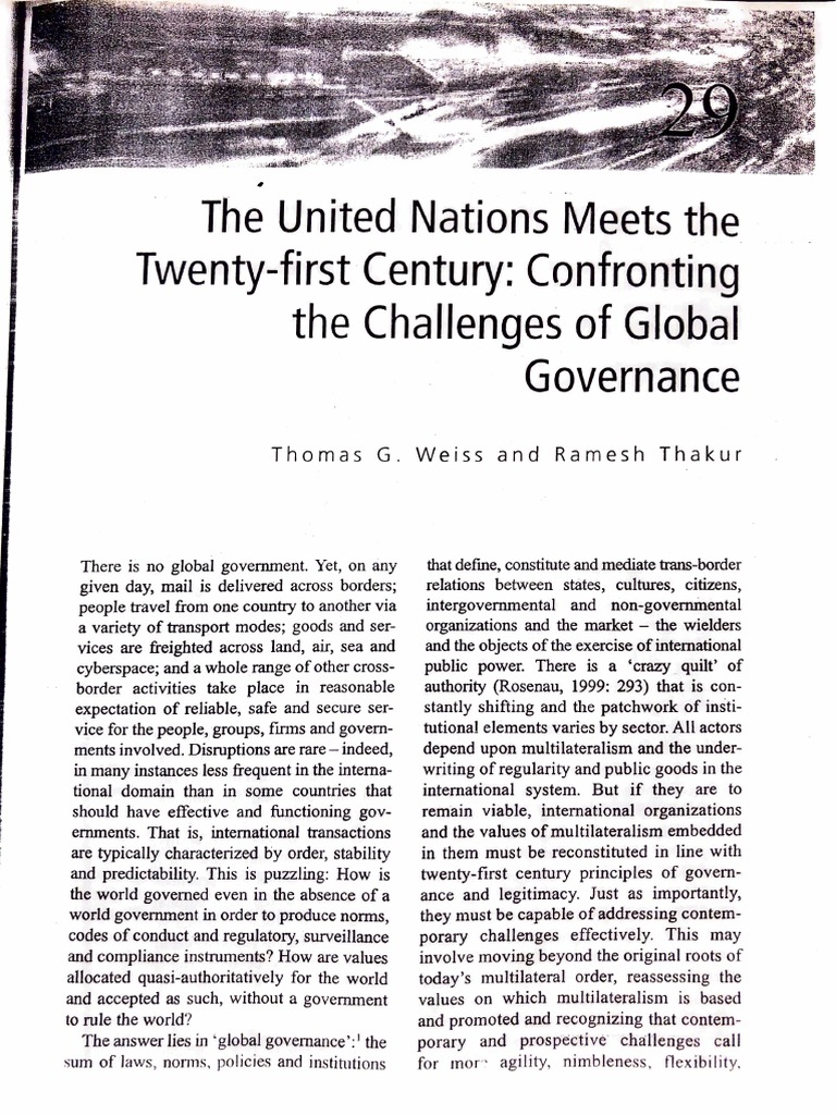 5the United Nations Meets The 21st Century Confronting The Challenges ...