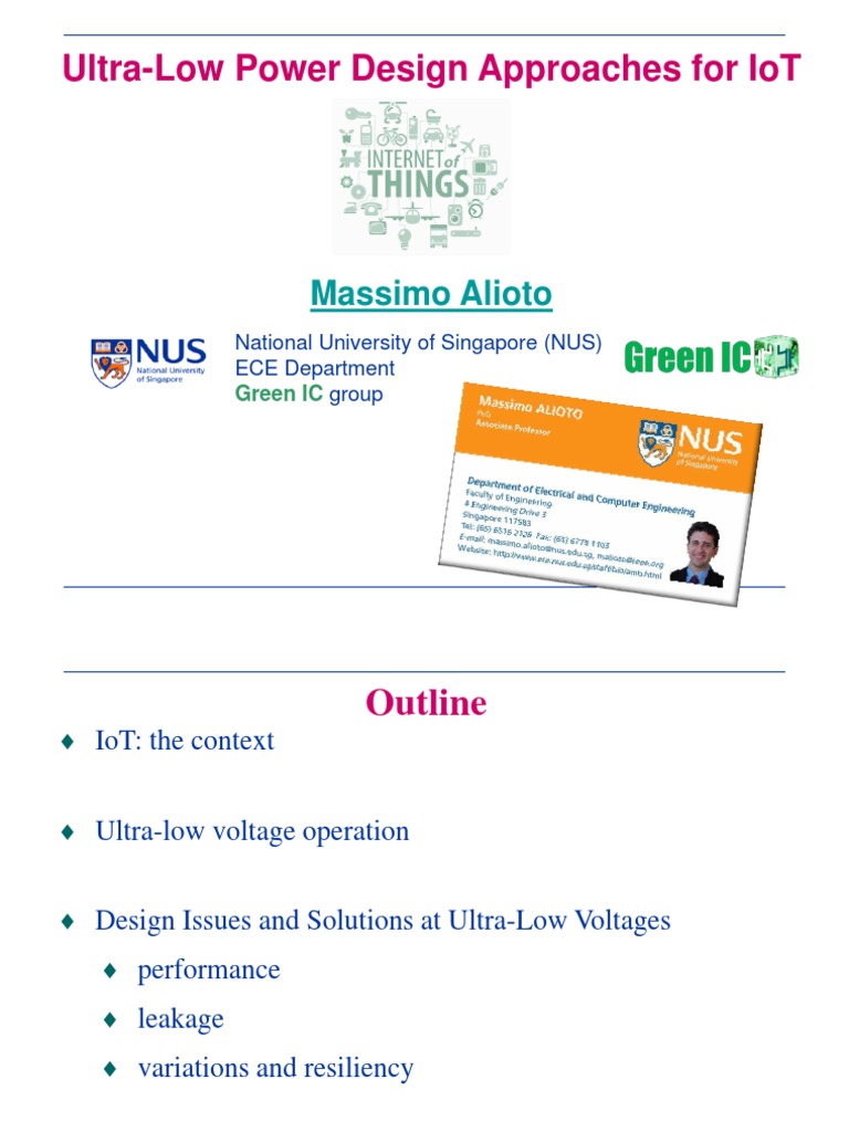 Ultra-Low Power Design Approaches For IoT | PDF | Internet Of Things ...