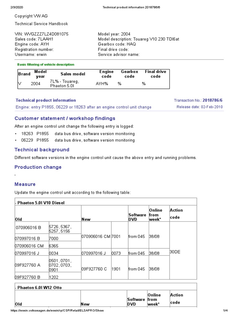 Electronic Service Information System (ERWIN - ERWIN) V10 SW Tpi | PDF ...