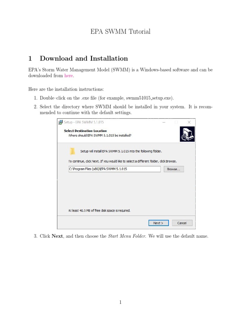 Epa SWMM Tutorial | PDF | Computing
