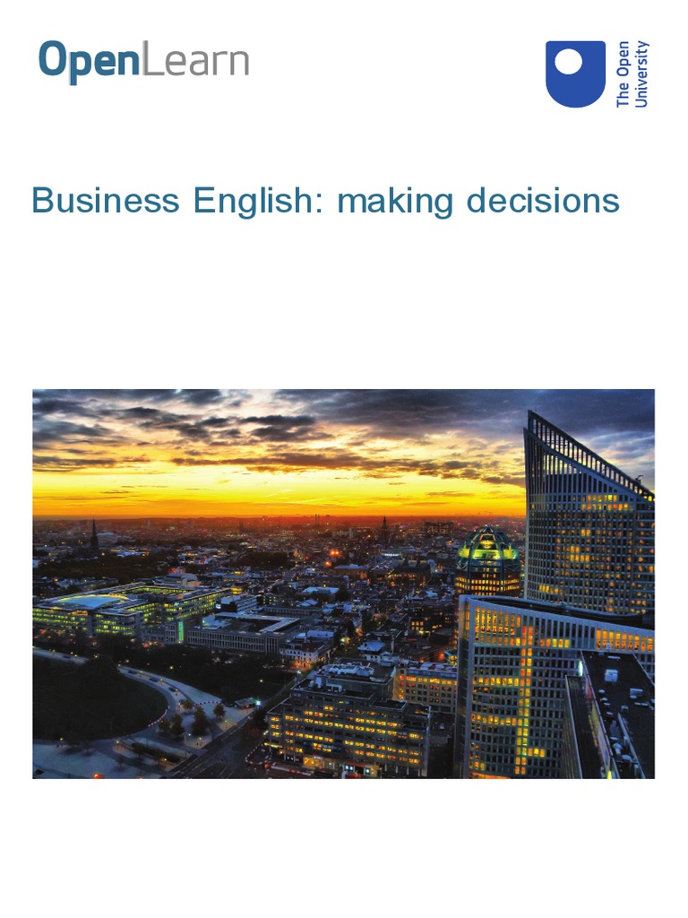 Business English Making Decisions Printable | PDF | Creative Commons ...