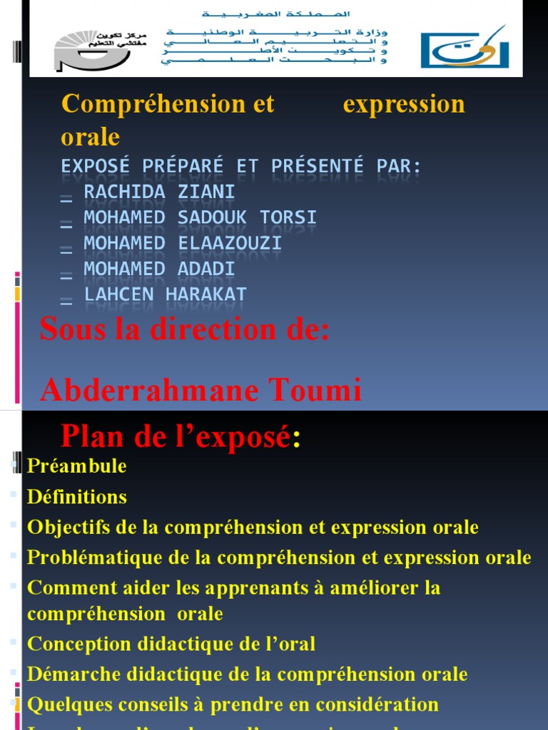 Didactique de la compréhension orale | PDF | Pédagogie | Document