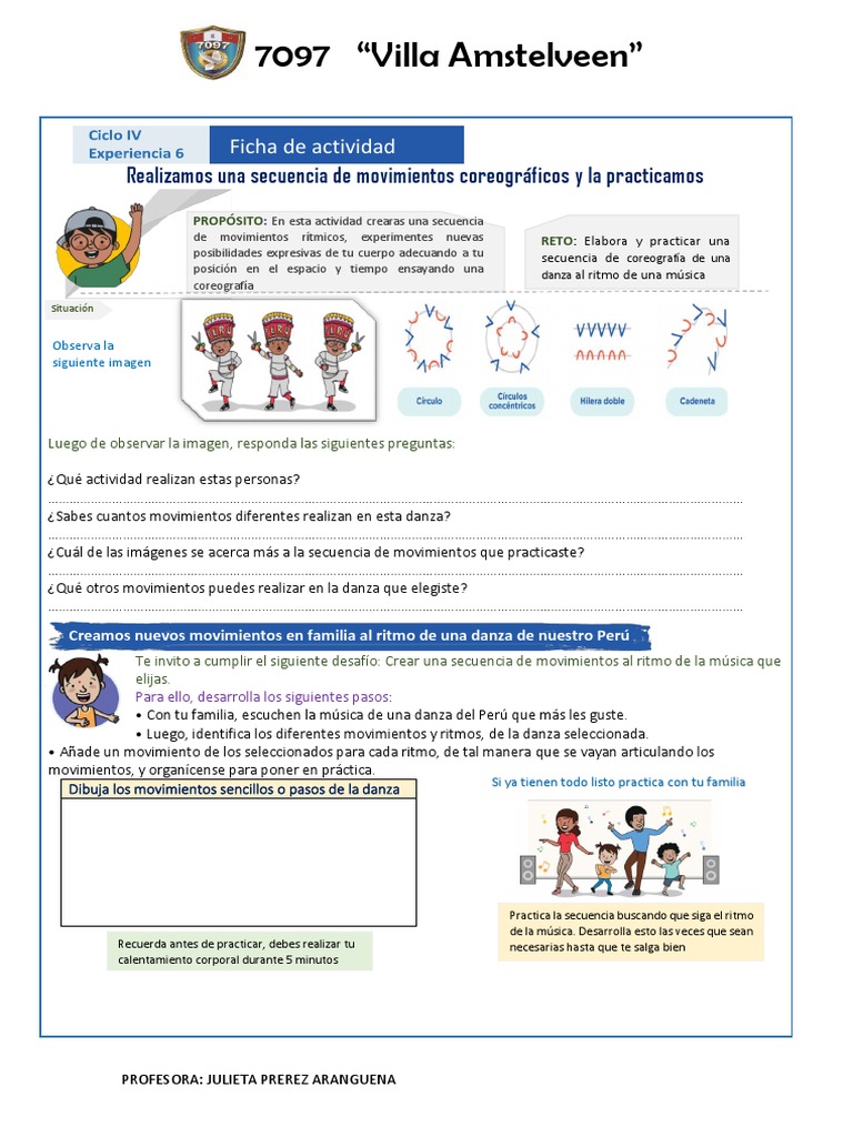 Ficha Actividad Estud. 3° A Y B | PDF | Bailes | Ritmo