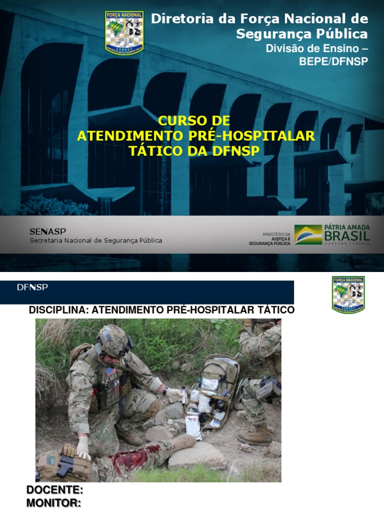 03 APH TÁTICO - Disciplina APH Tático DFNSP Defnt. | PDF | Hipotermia | Sangramento