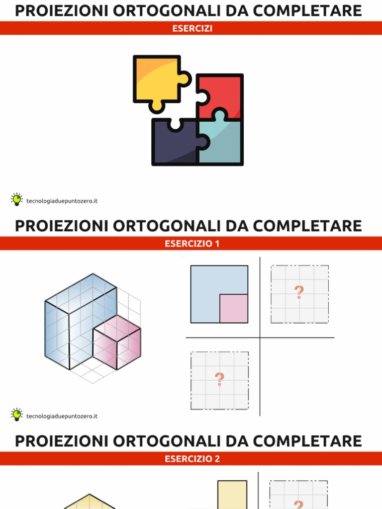 Proiezioni Ortogonali Da Completare | PDF