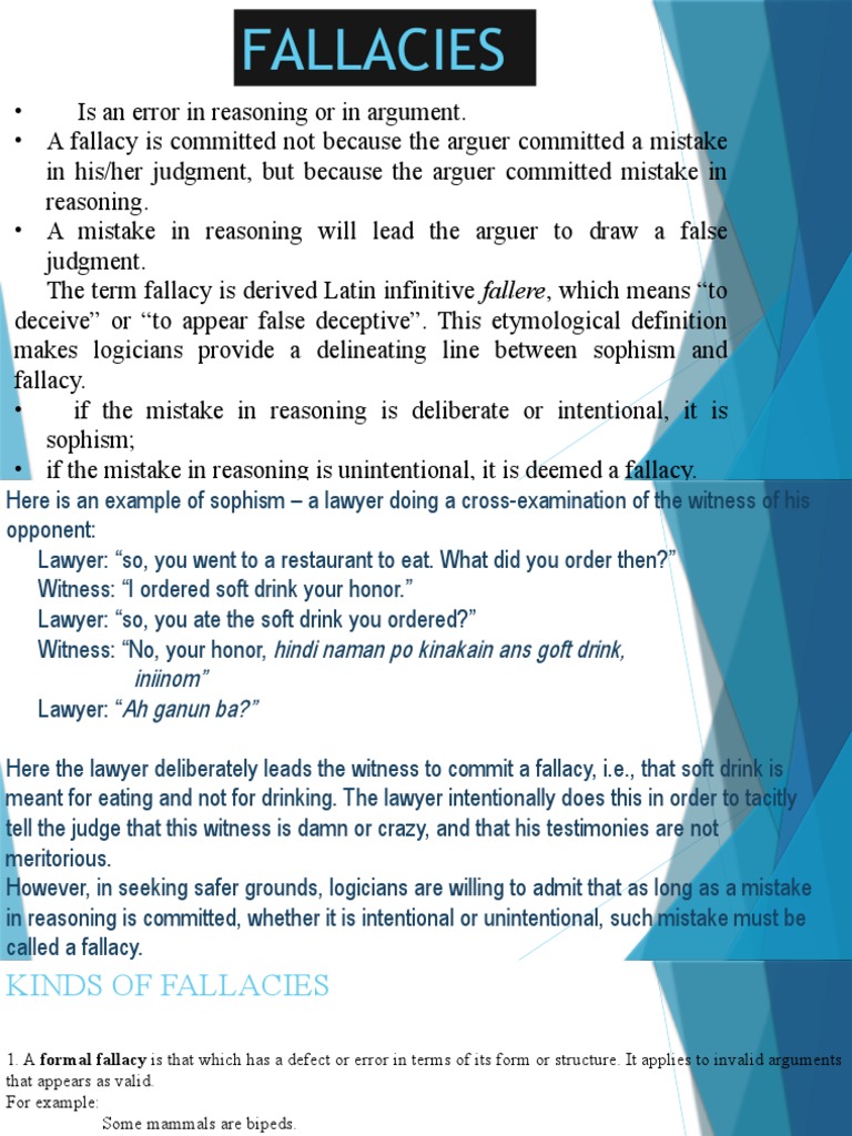 FALLACIES | PDF | Fallacy | Argument
