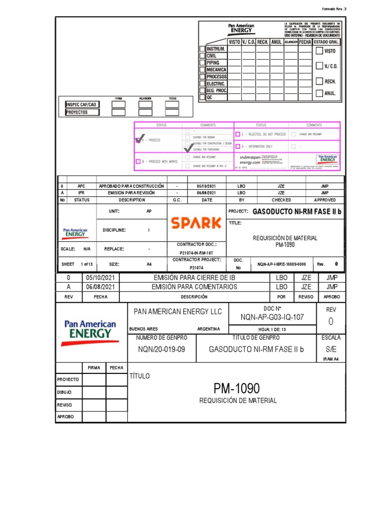 Gasoducto Ni-Rm Fase Ii B: NQN-AP-G03-IQ-107 | PDF | Specification (Technical Standard ...