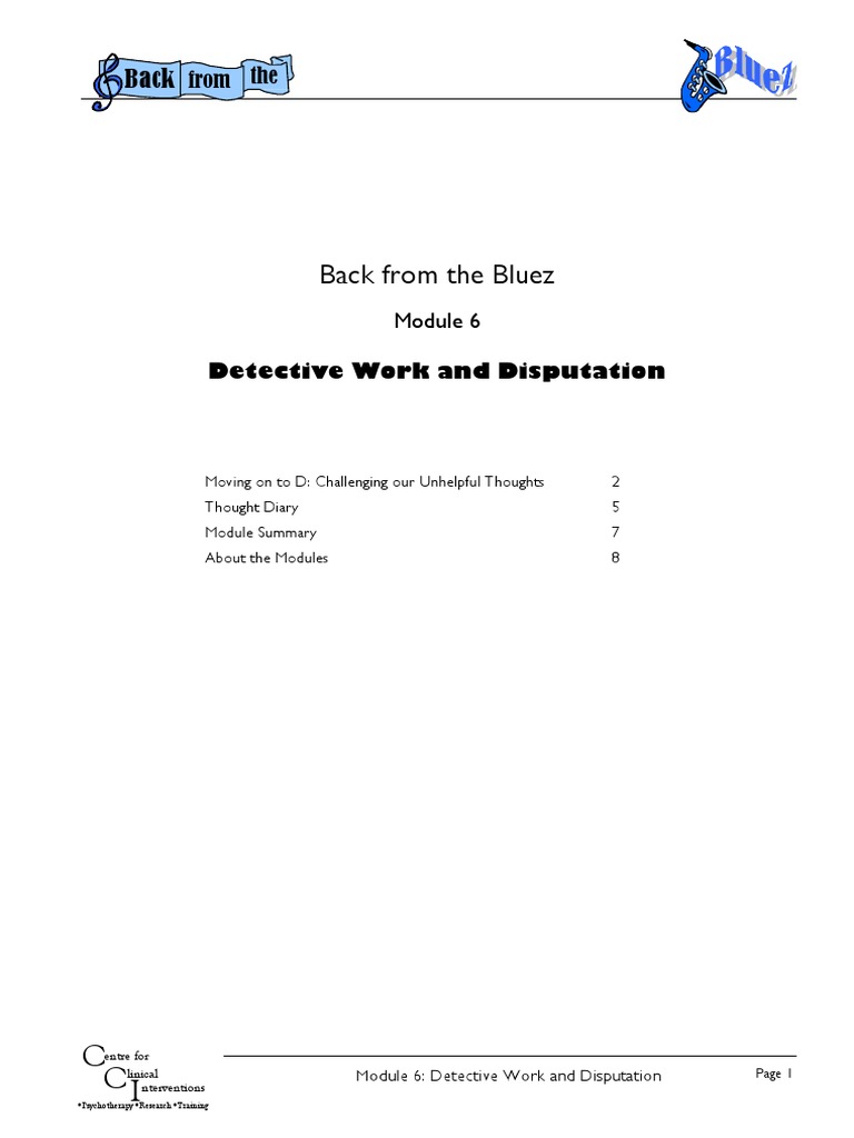 Disputation | PDF | Thought | Cognitive Behavioral Therapy