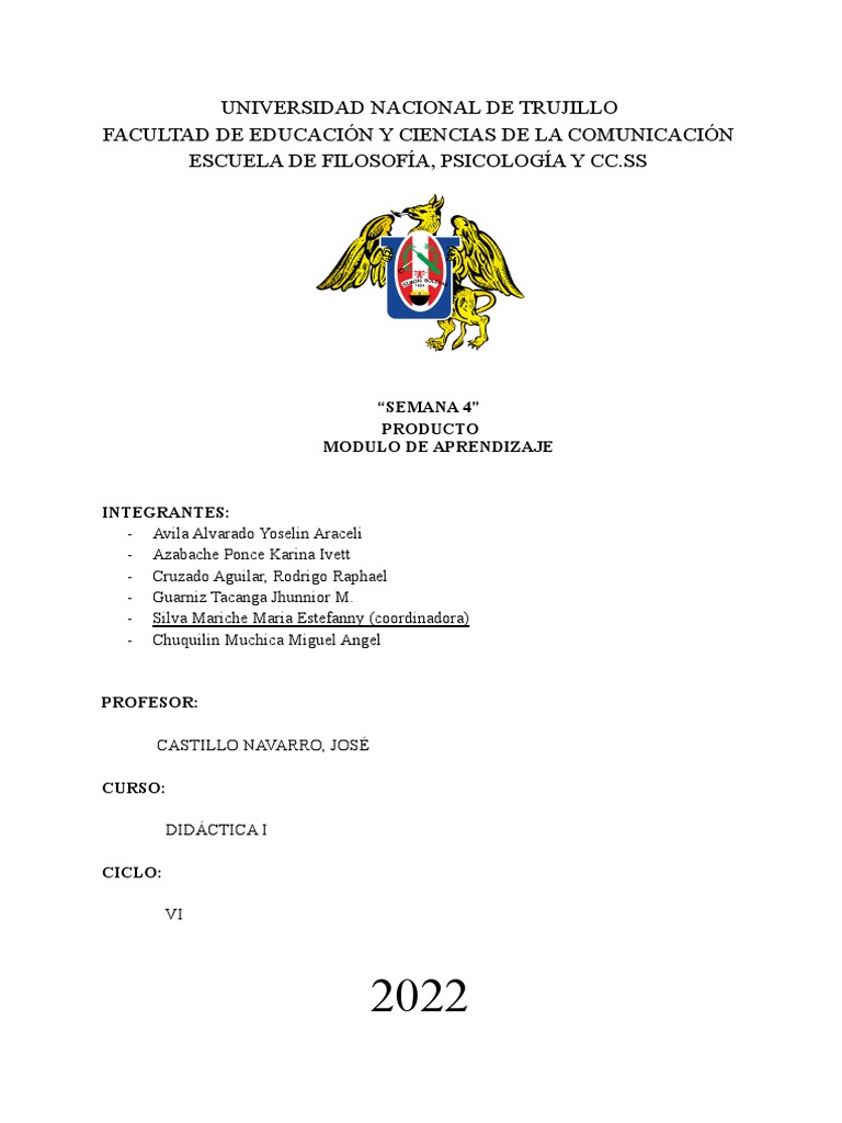 Planificación de Un Módulo de Aprendizaje - DPCC | Descargar gratis PDF ... Planificación de Un Módulo de Aprendizaje - DPCC | Descargar gratis PDF ...
