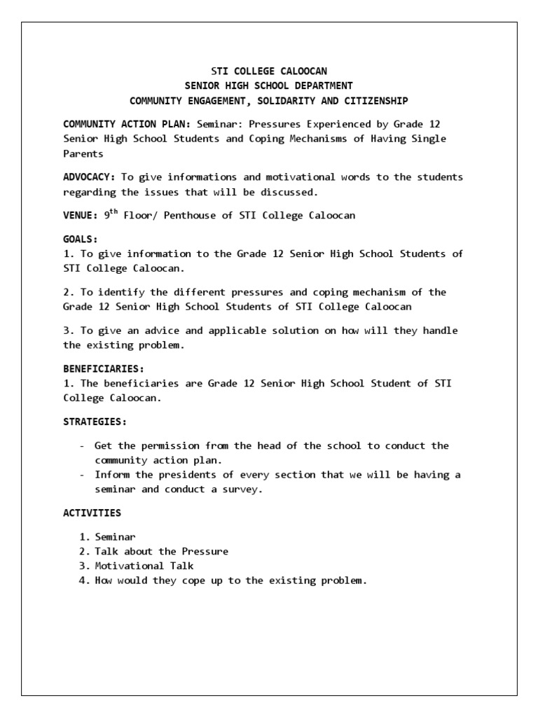 Community Action Plan | PDF | Community | Behavioural Sciences