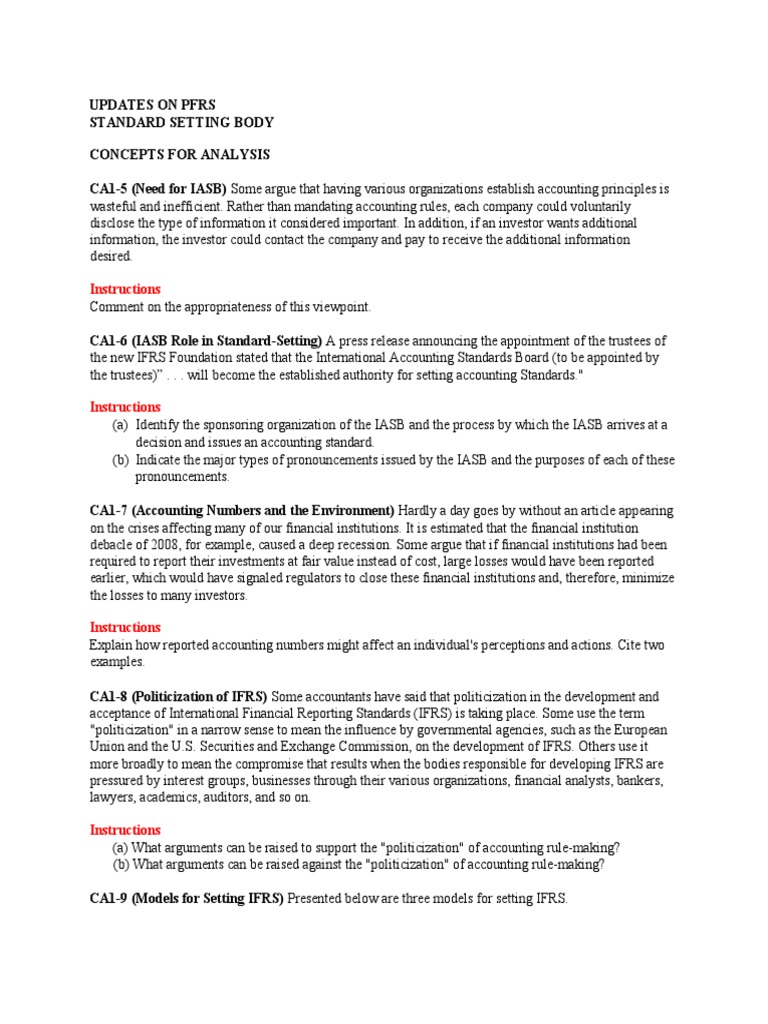Lesson 1 Standard Setting Body | PDF | International Financial ...
