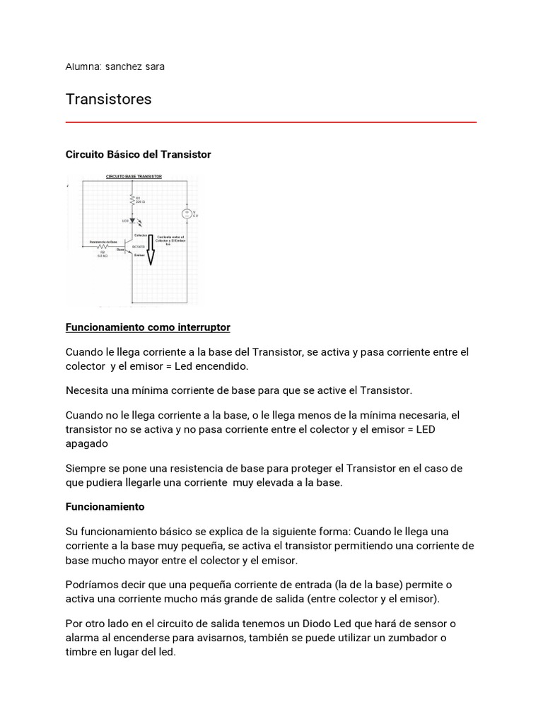 Tecma Circuito-1 | PDF | Transistor | Diodo emisor de luz