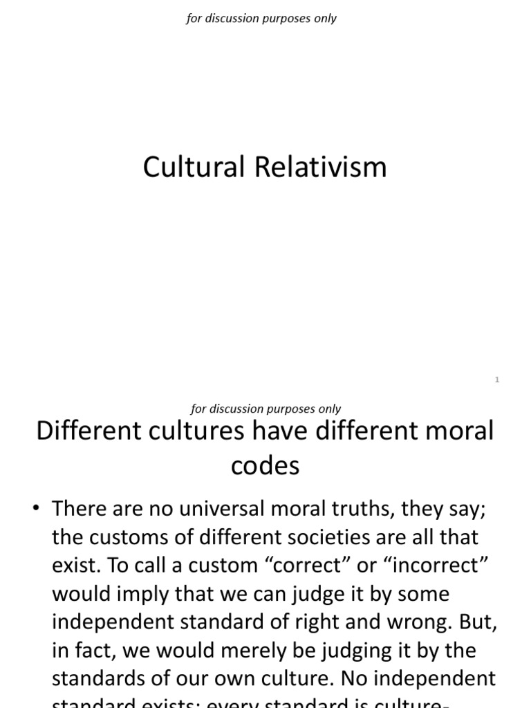 Cultural Relativism | PDF | Relativism | Argument