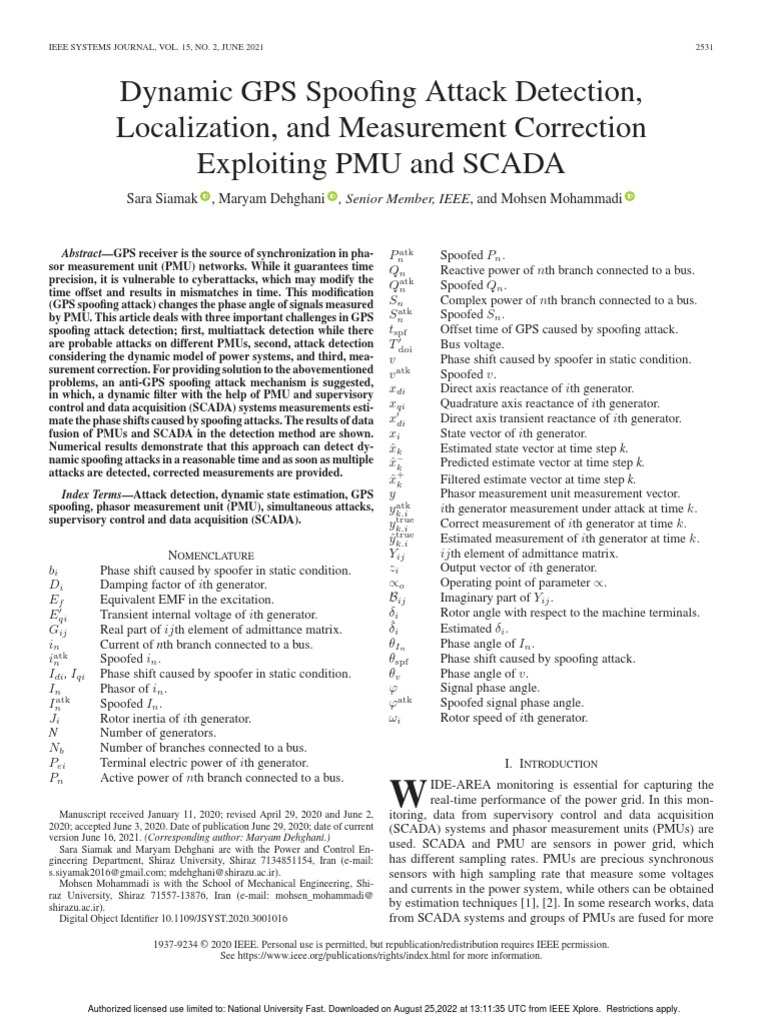 Dynamic GPS Spoofing Attack Detection, Localization, and Measurement Correction Exploiting PMU ...