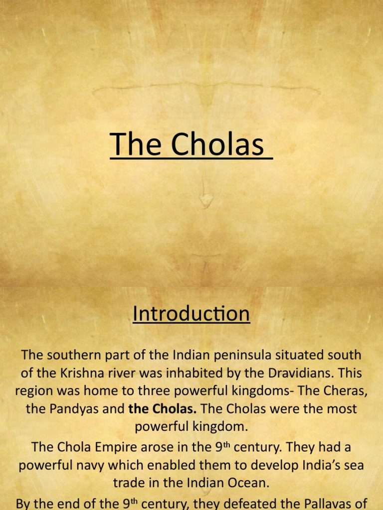 Overview of the Chola Dynasty | PDF | South India