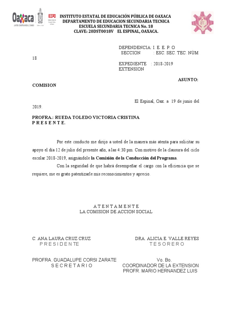 COMISION | PDF | Etapas educativas | Educación Secundaria