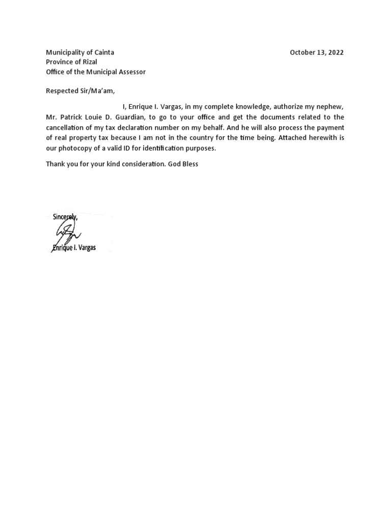 A Letter | PDF