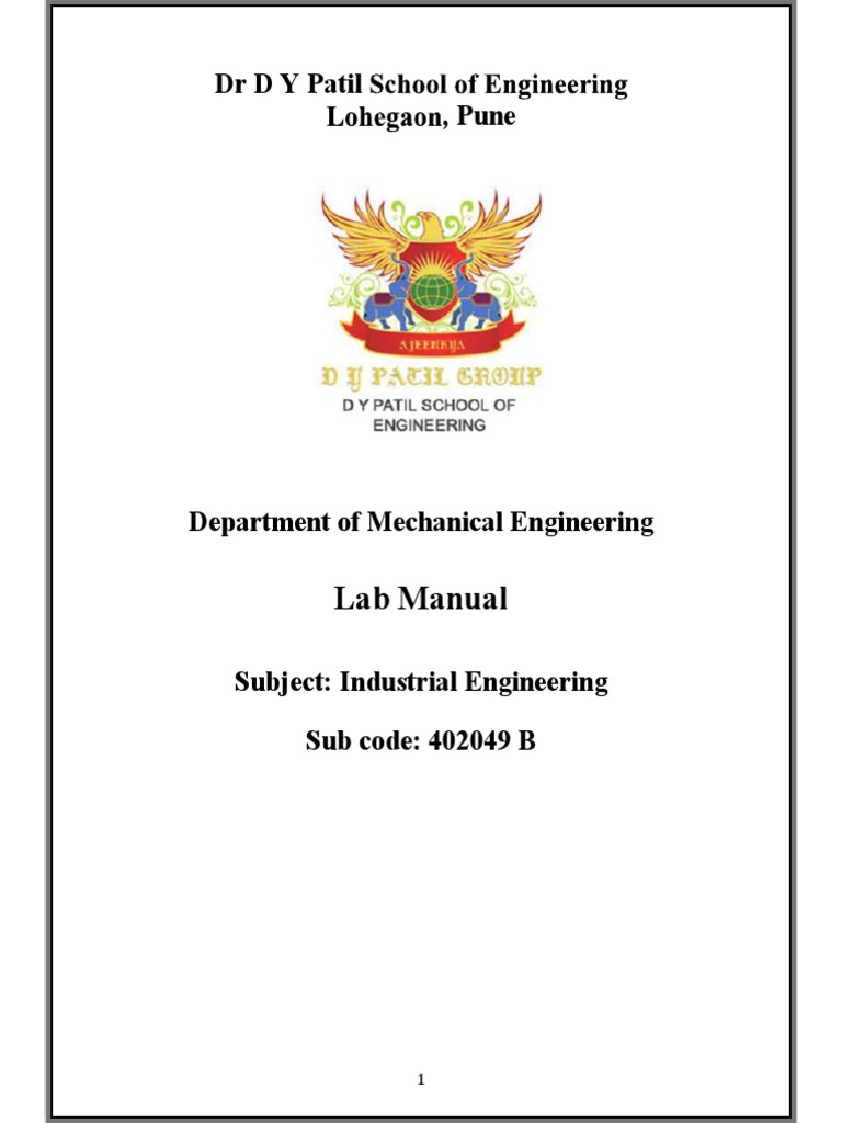 Industrial Engineering Lab Manual | PDF | Supply Chain | Dell