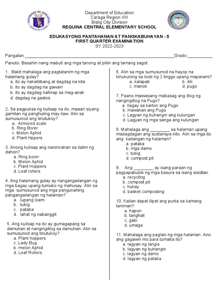 PT - Epp-Agri 5 - Q1 | PDF