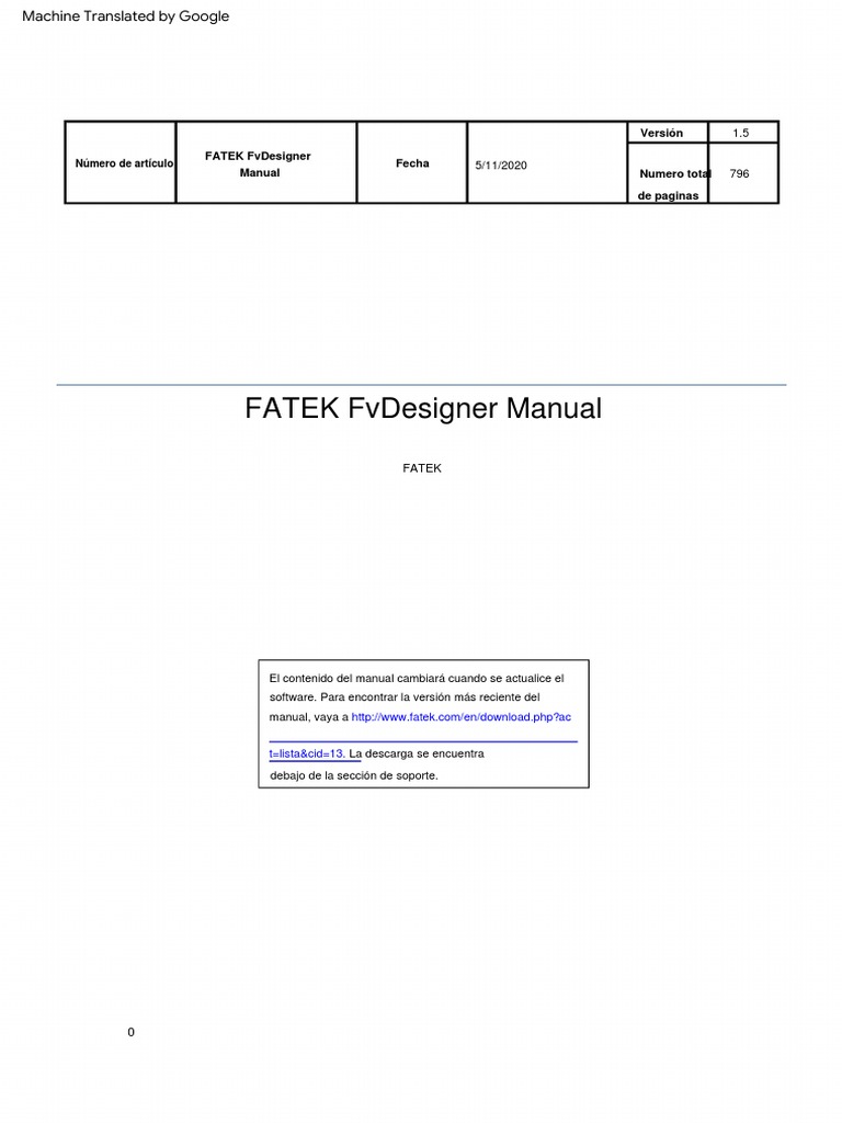 FvDesigner User Manual en Parte1 | PDF | Informática | Ingeniería Informática