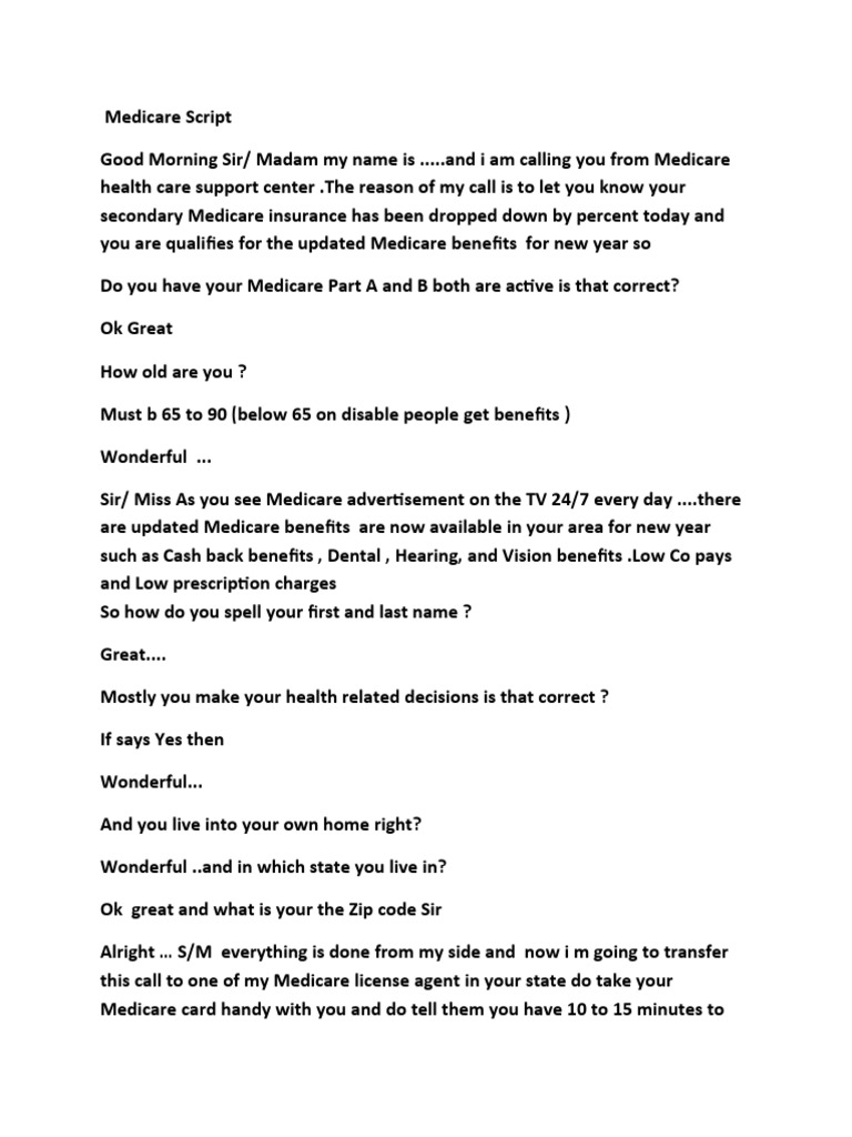 Medicare Benefits Update Call | PDF