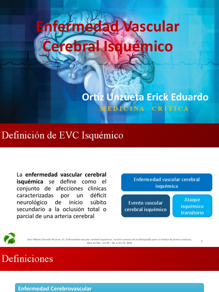 Enfermedad Vascular Cerebral Isquémica | PDF | Isquemia | Carrera