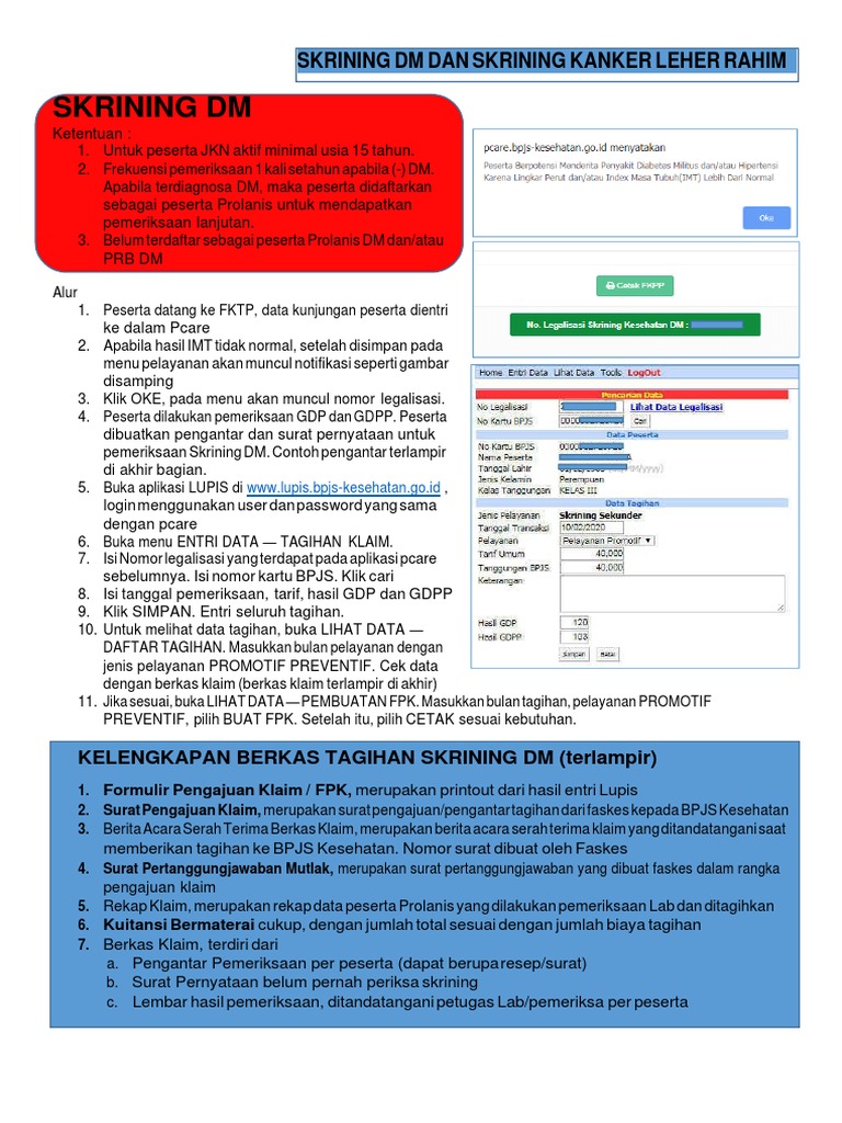 Teknis Skrining Lengkap DM | PDF
