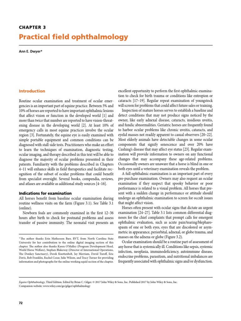 Dwyer, AE (2016) - Oftalmología Práctica de Campo. Oftalmología Equina, 72-111. | PDF | Human ...