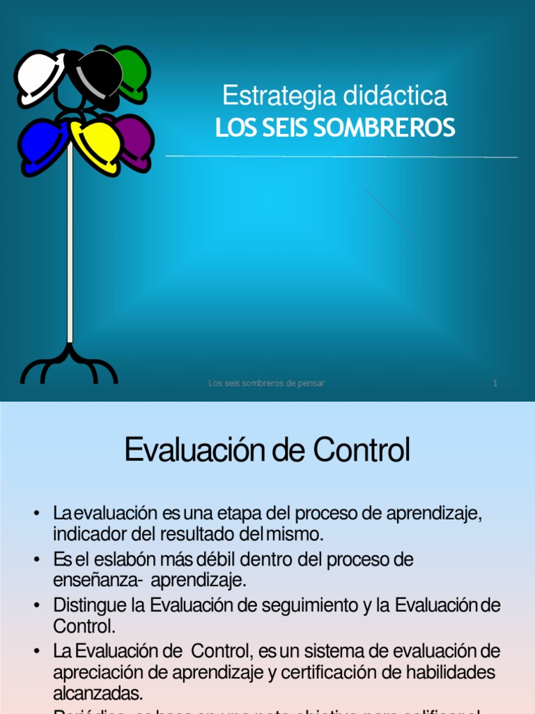Los Seis Sombreros | PDF | Pensamiento | Evaluación