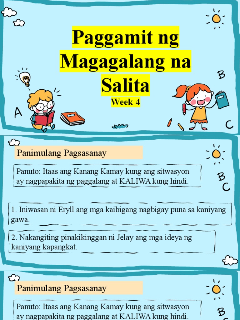 Paggamit NG Magagalang Na Salita | PDF