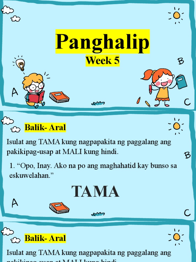 Panghalip-Week 5 | PDF