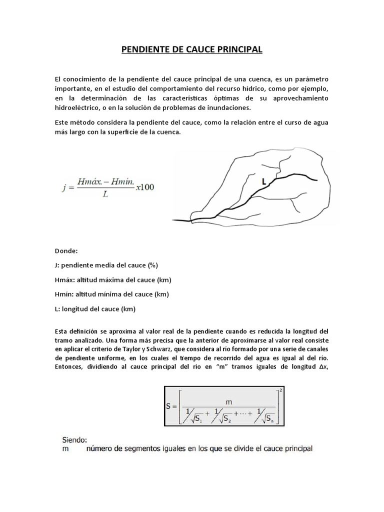 Pendiente Del Cauce Principal | PDF | Paisaje | Materiales transparentes